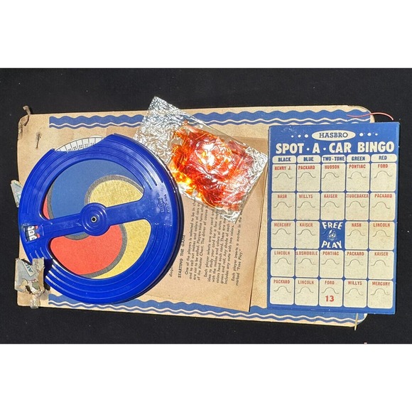 Hasbro | Games | Spotacar Auto Bingo Game 270 By Hasbro 950s Unused In ...